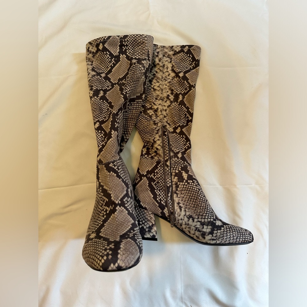 Steve Madden Dynasty Snake Knee High Boots - Gem